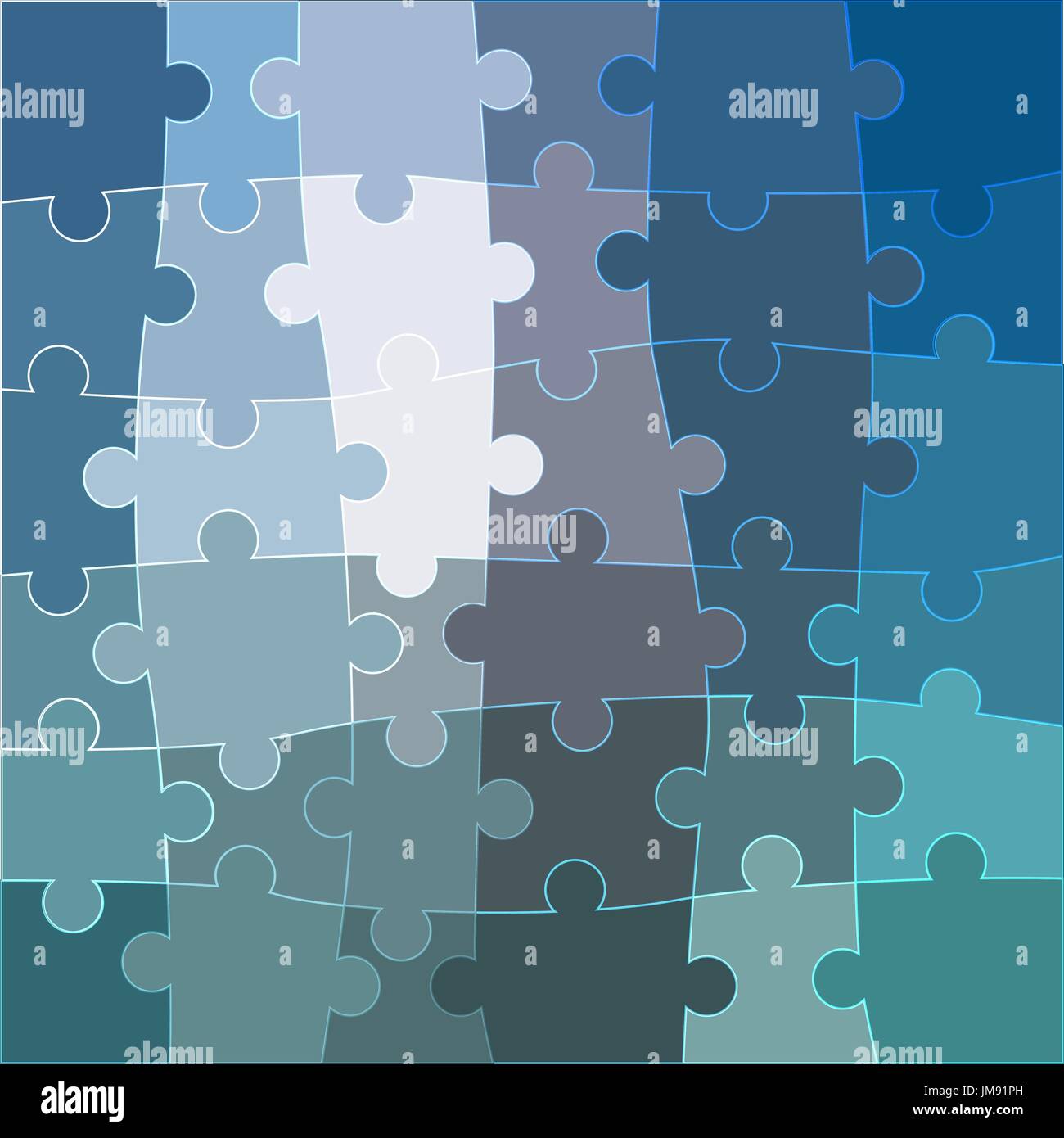 Vector Abstract blue background made from white puzzle pieces and place ...