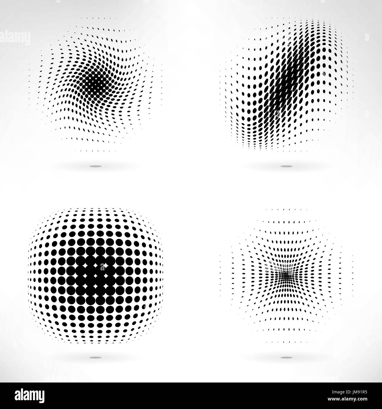 Set of Abstract Halftone Design Elements, vector illustration, logo Stock Vector Image & Art - Alamy
