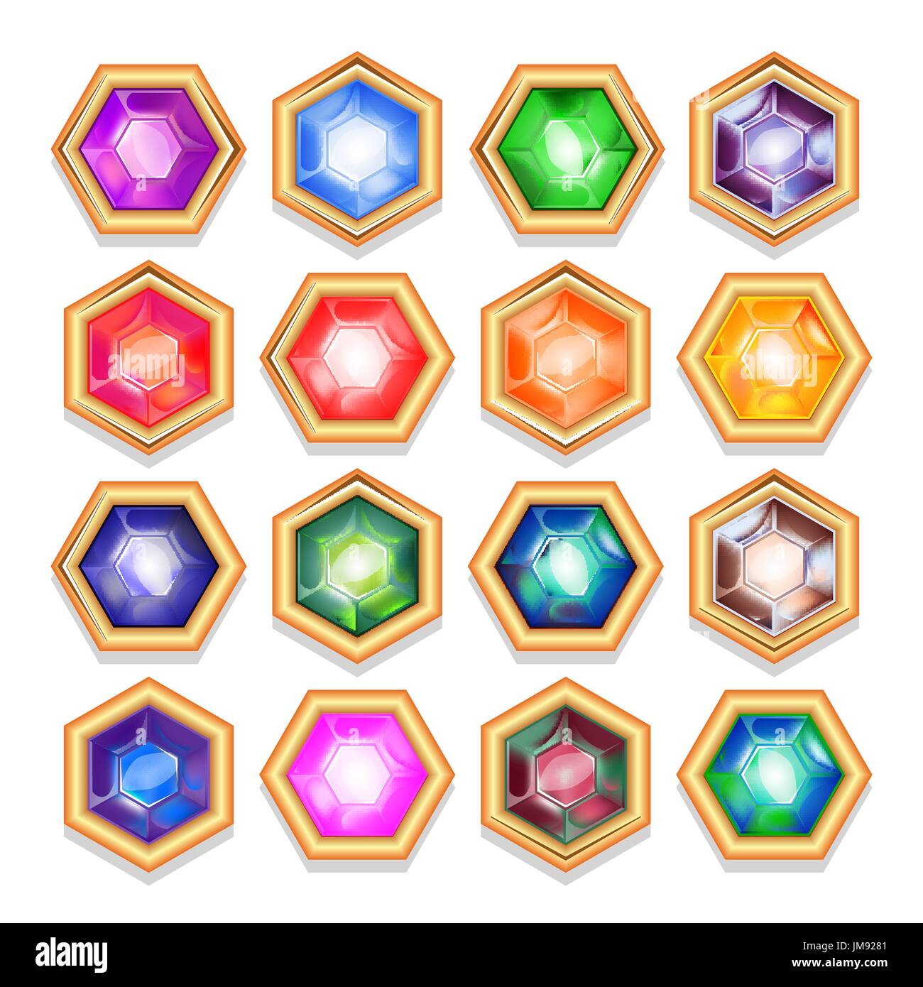 Colorful jewels Stock Vector Images - Alamy