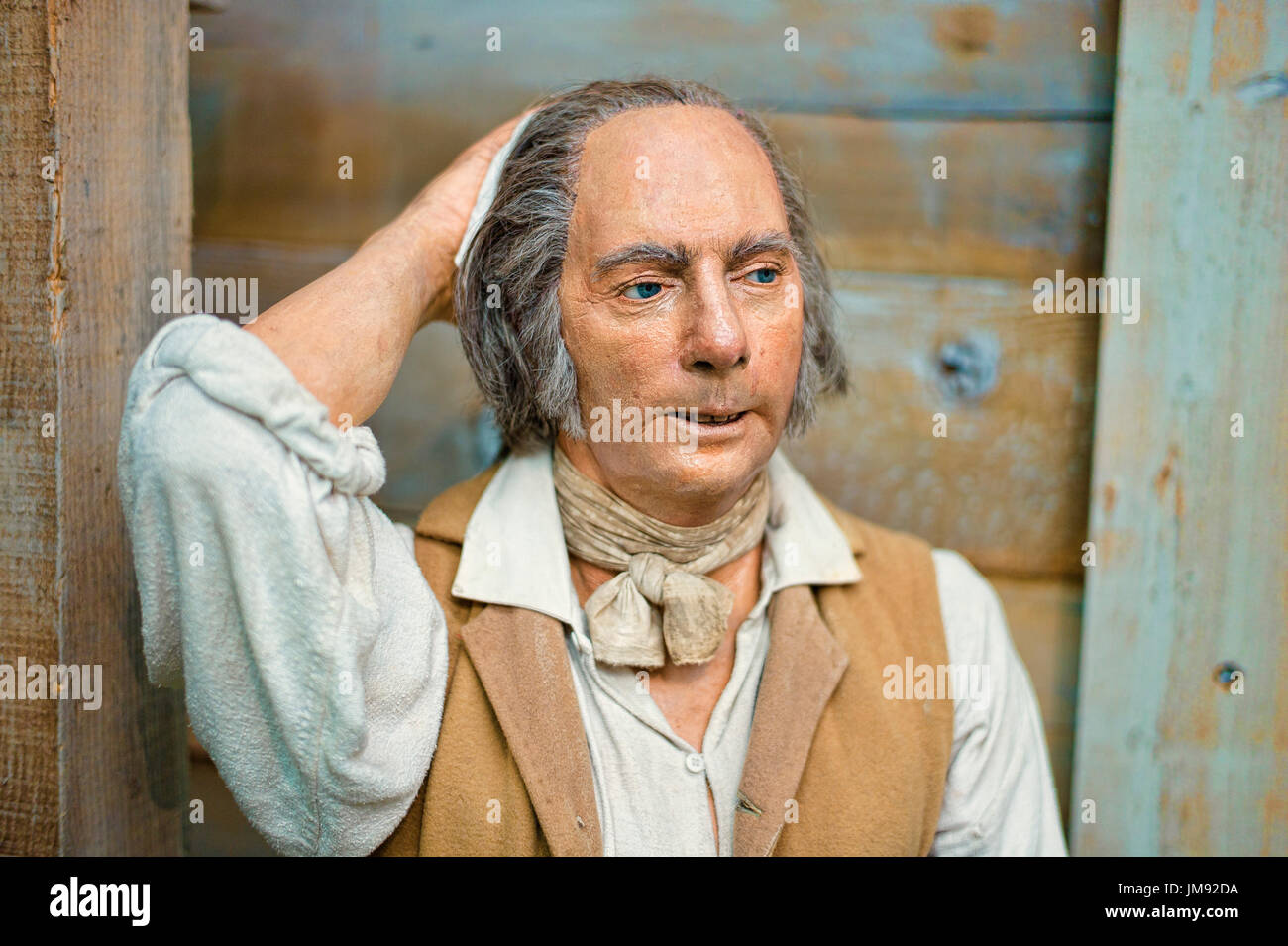 Realistic representation of a Victorian railway building navvy in the ...