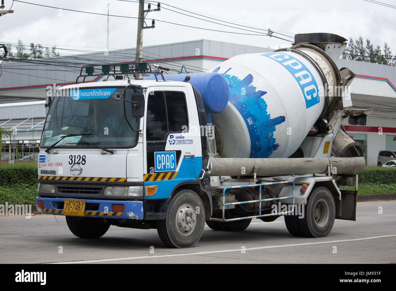 CHIANG MAI, THAILAND - JULY 23 2017: Concrete truck of CPAC Concrete product company. Photo at ...
