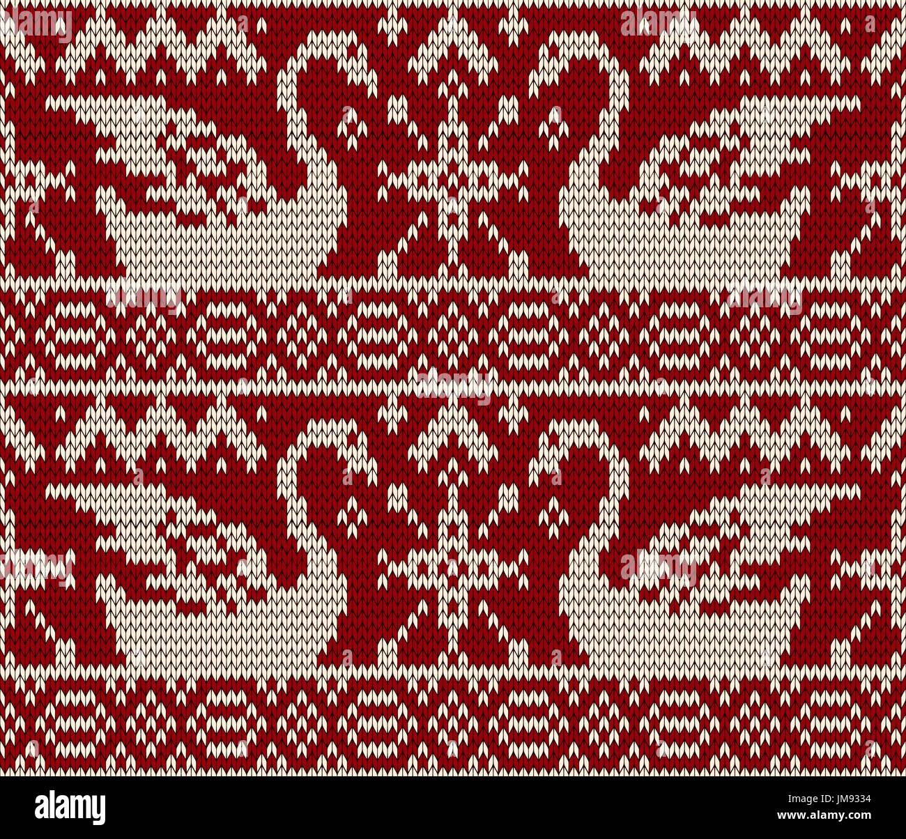 Christmas seamless knitted background. EPS 10 vector illustration Stock ...