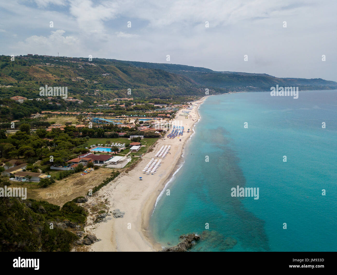 Paradise of the sub, beach with promontory overlooking the sea ...