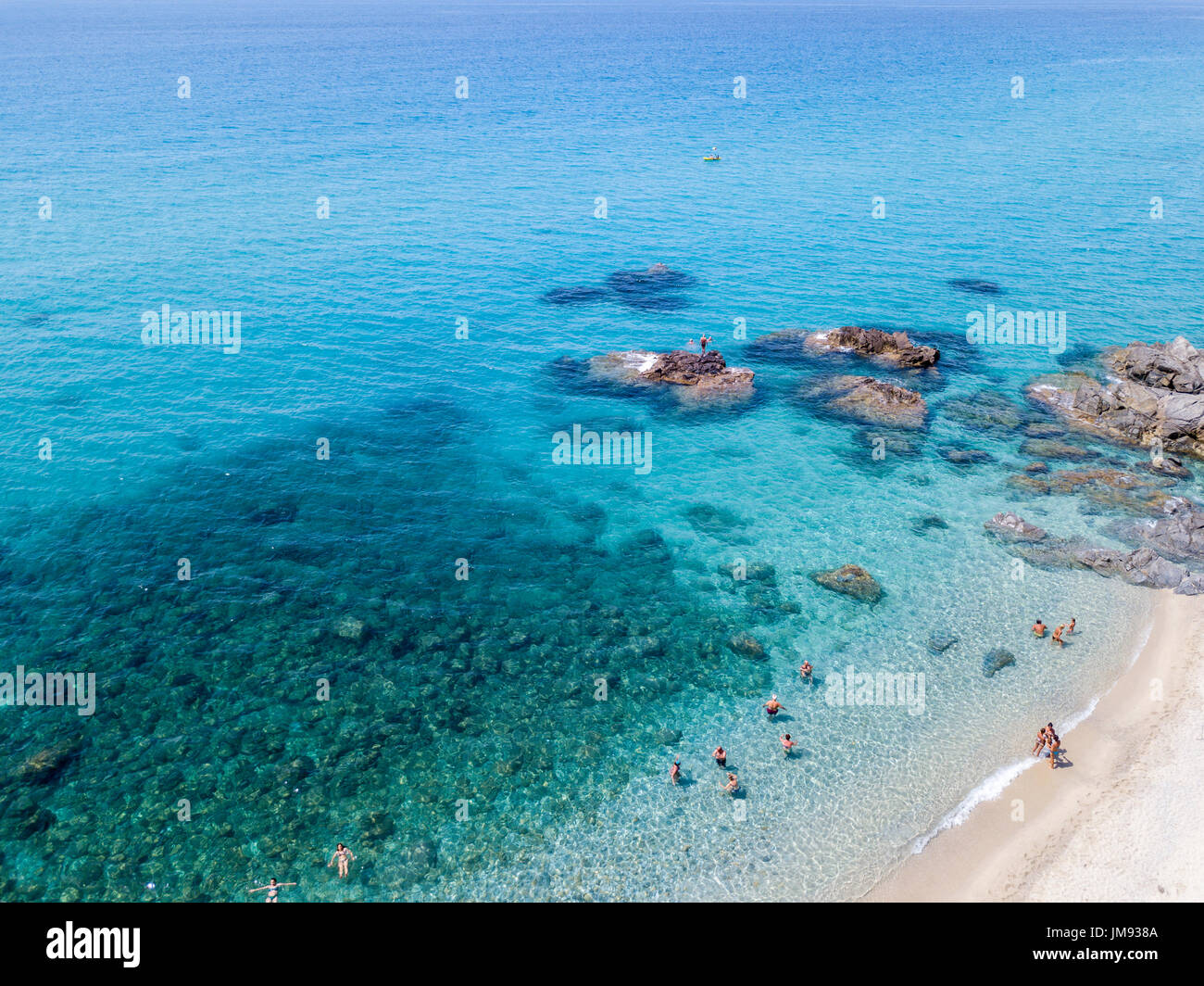 Aerial view of rocks on the sea. Overview of seabed seen from above ...