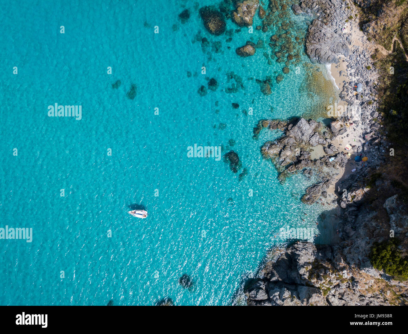 Aerial view of rocks on the sea. Overview of seabed seen from above ...