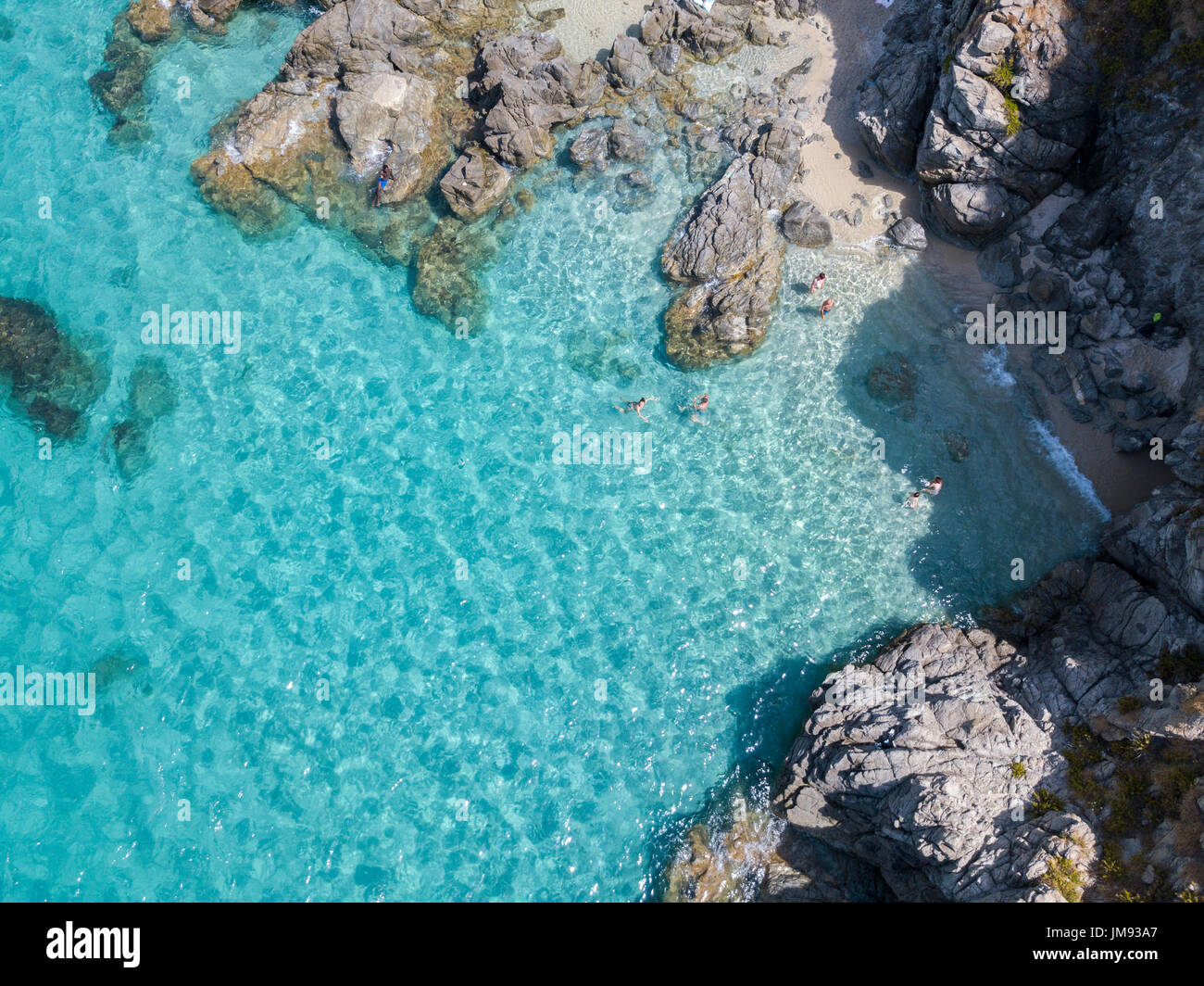 Aerial view of rocks on the sea. Overview of seabed seen from above ...