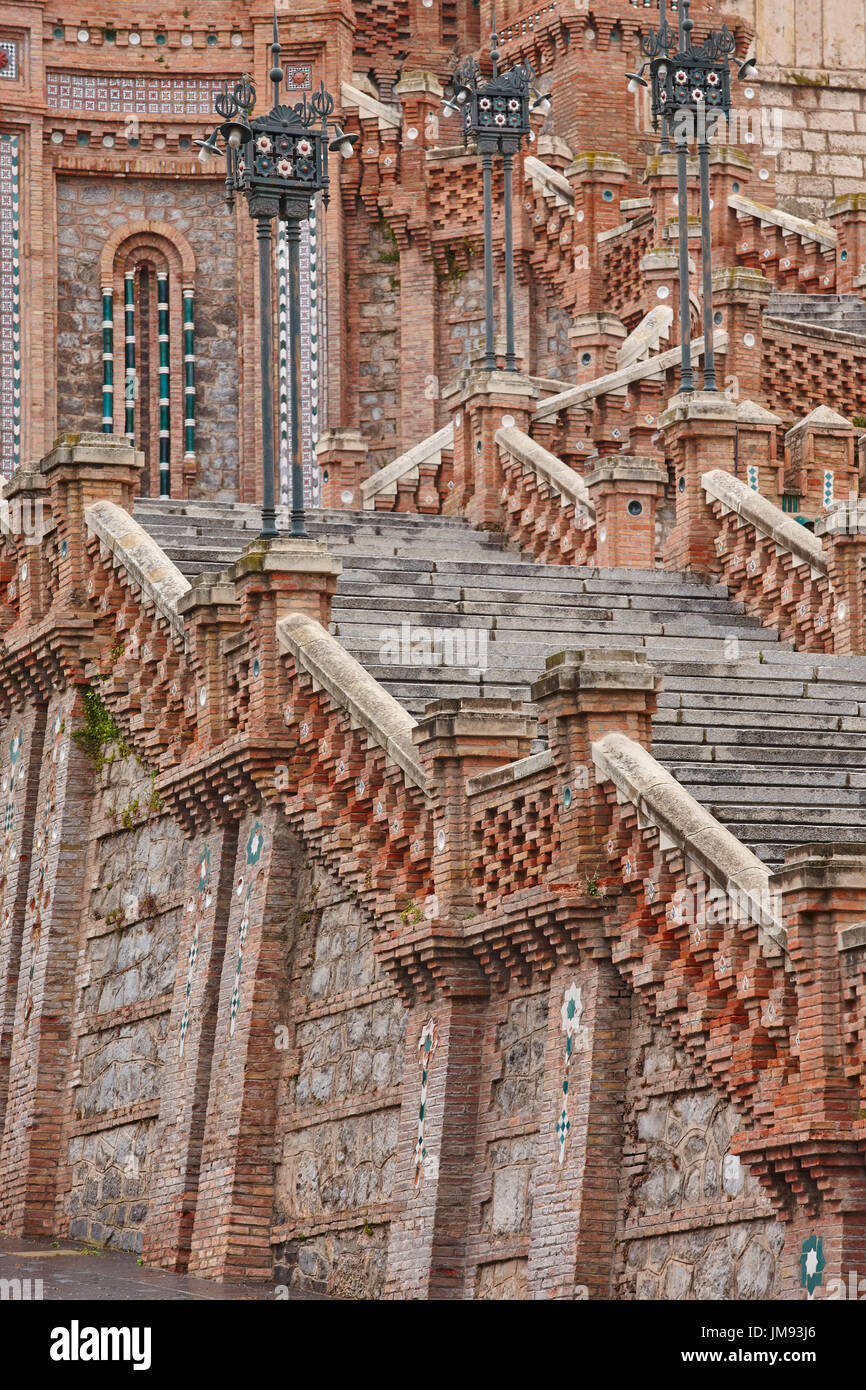 Mudejar art. Spanish architecture landmark heritage. Staircase. Teruel ...