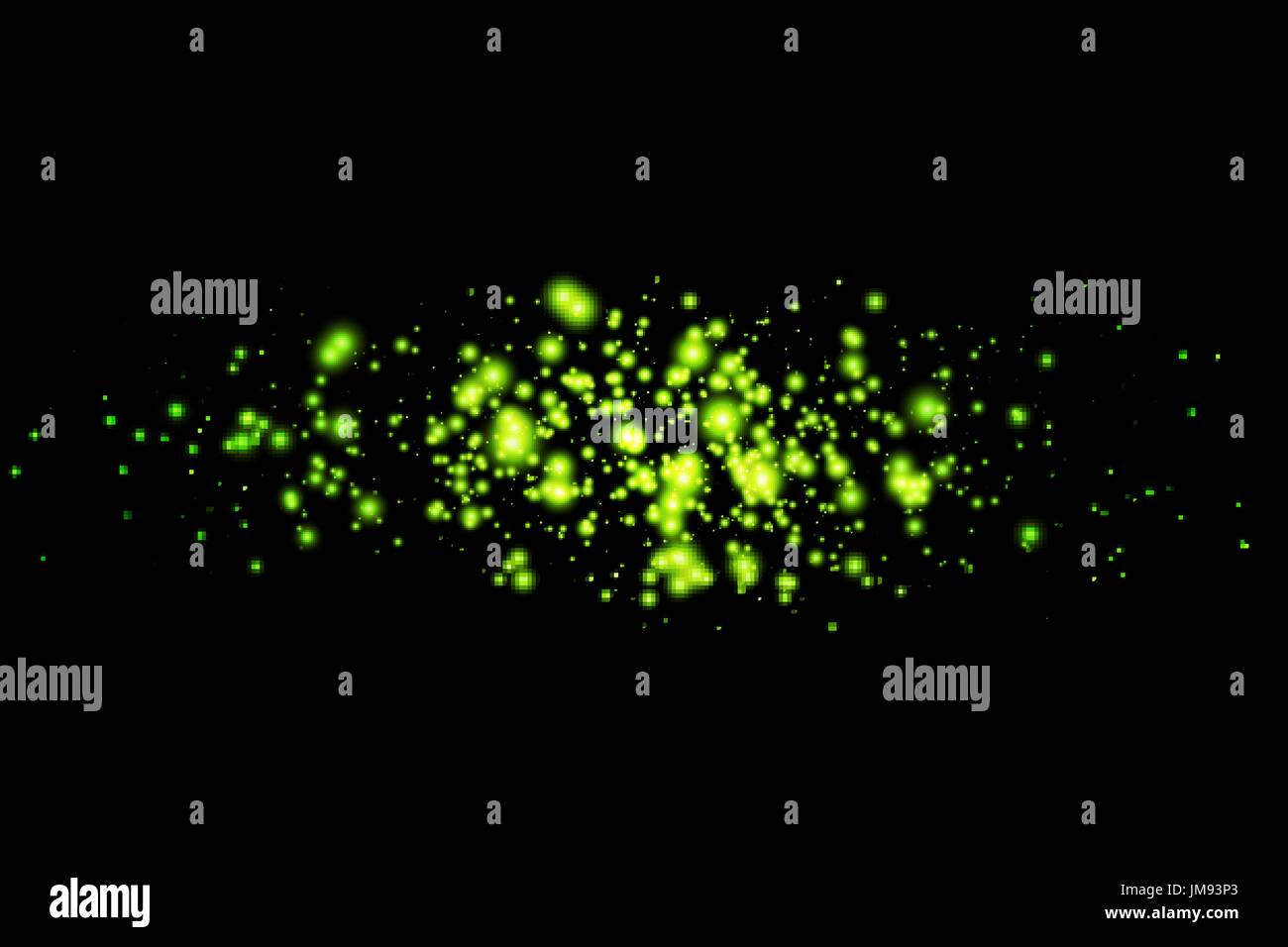abstract background with bright green magic lights Stock Vector Image ...