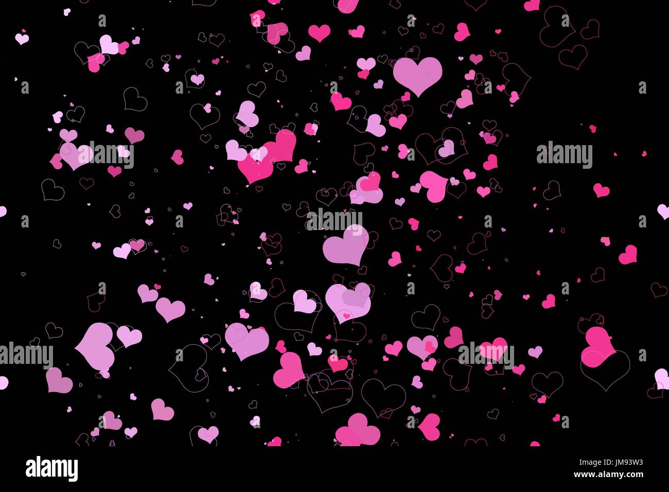 Beautiful seamless pattern with hearts, it is possible to fill any any ...