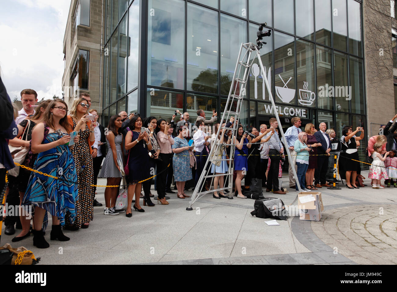 A pair of step ladders used by a professional photographer to take a ...