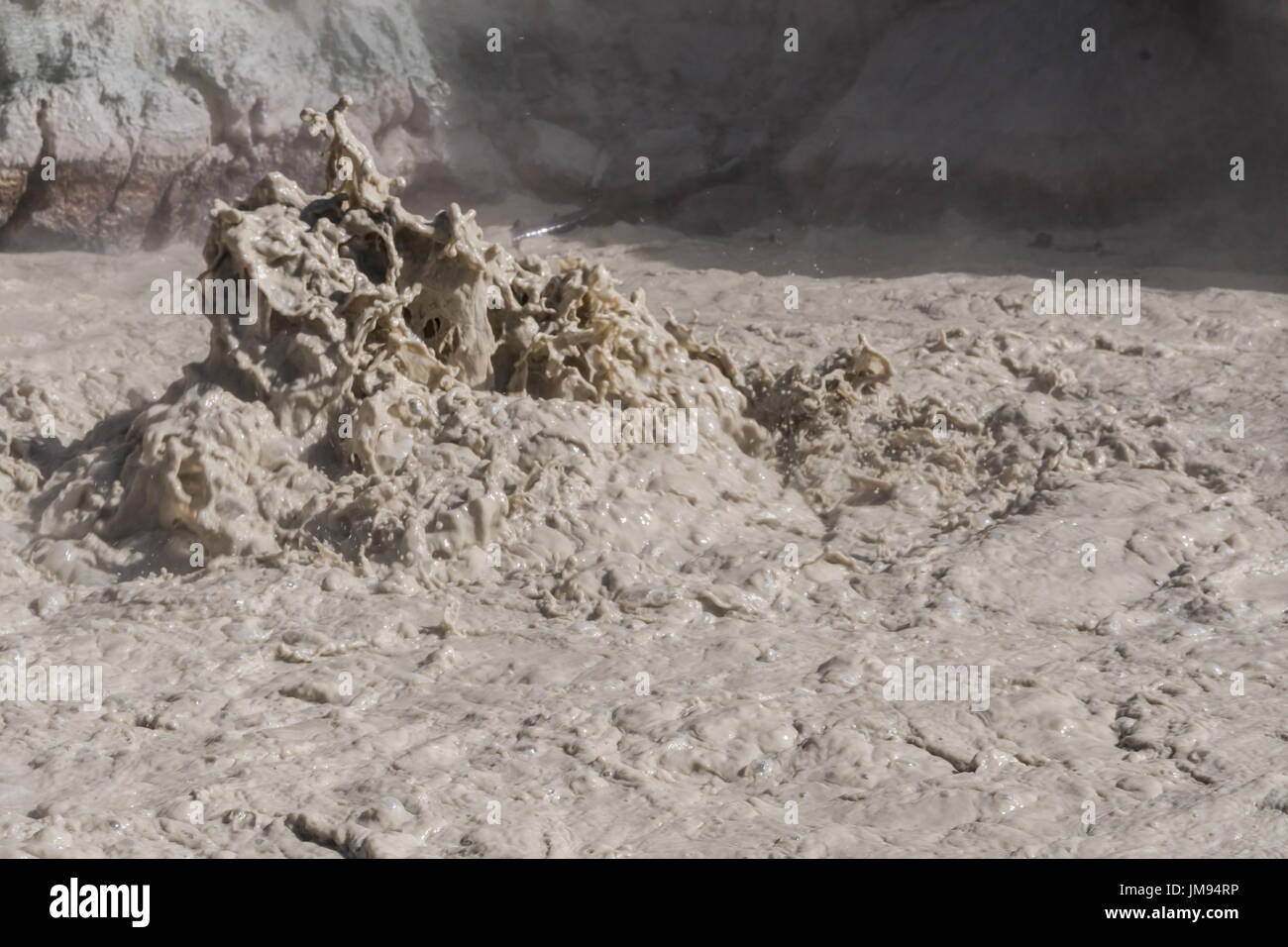Bubbling Sulfur Pool in the Lassen volcanic area Stock Photo - Alamy