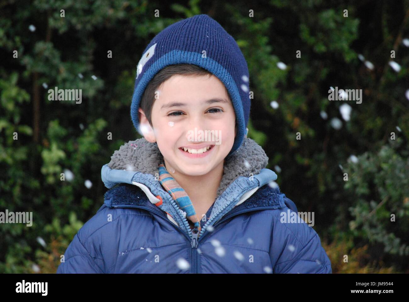 Happy boy in hat hi-res stock photography and images - Alamy
