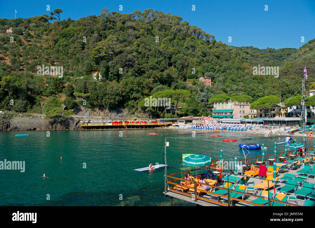 The beach of Paraggi near Portofino, Ligury Stock Photo - Alamy