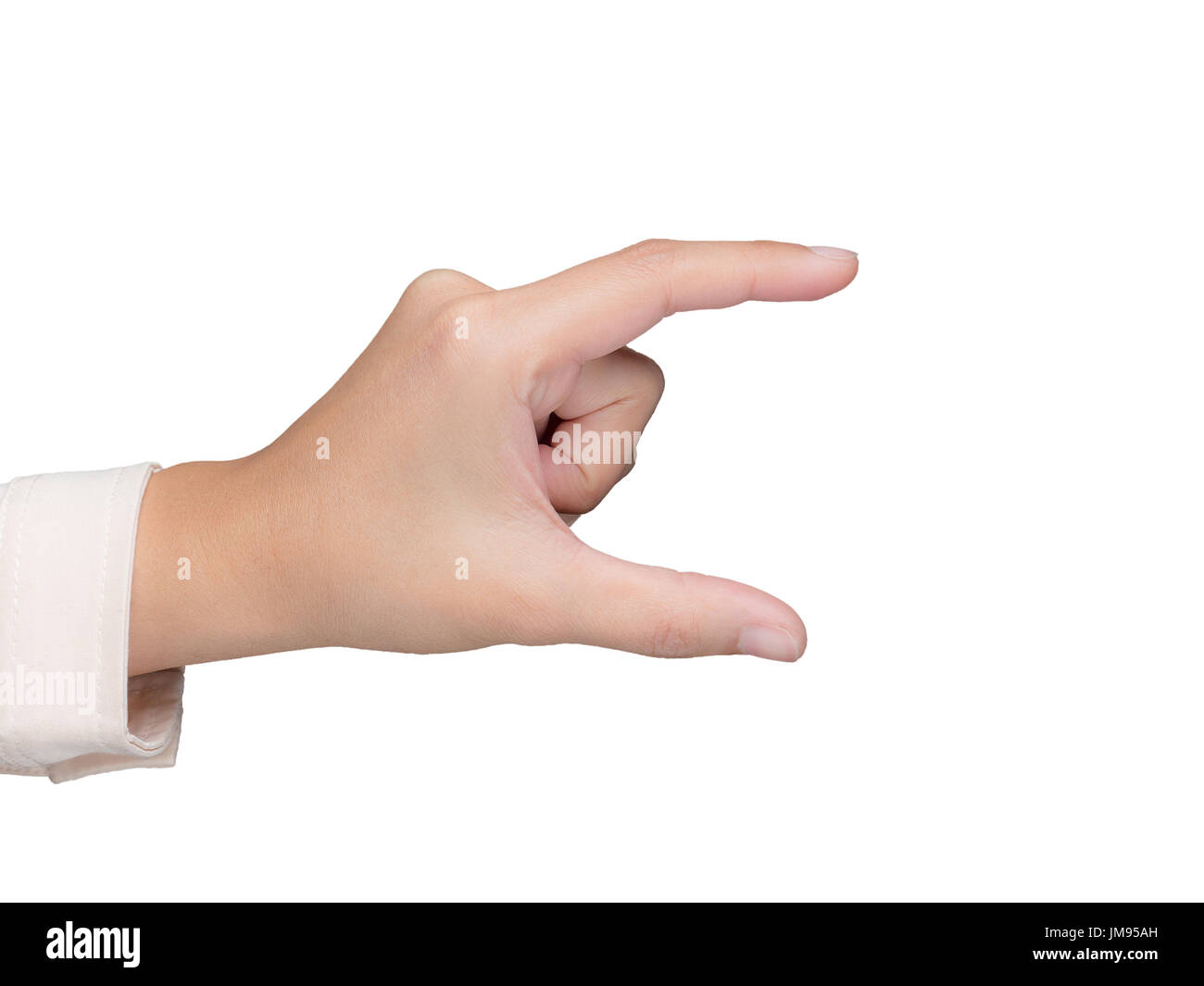 empty hands holding with fingers on white background Stock Photo - Alamy