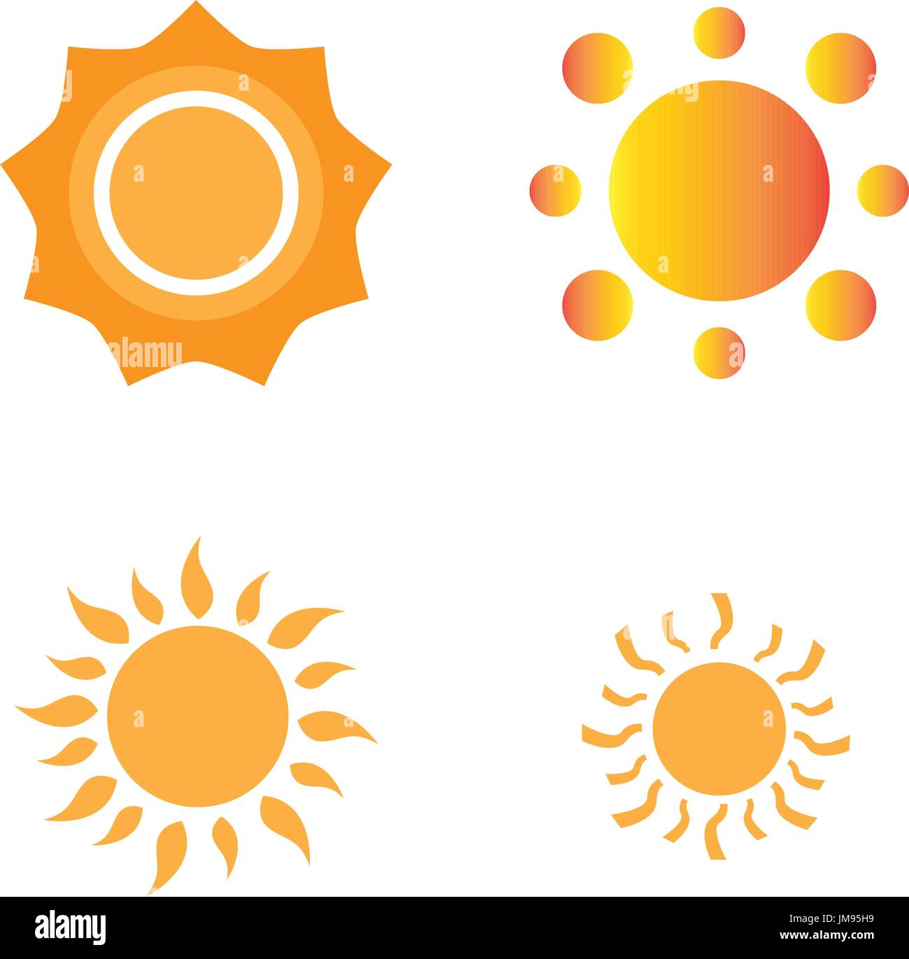 Set of sun icons Stock Vector Image & Art - Alamy