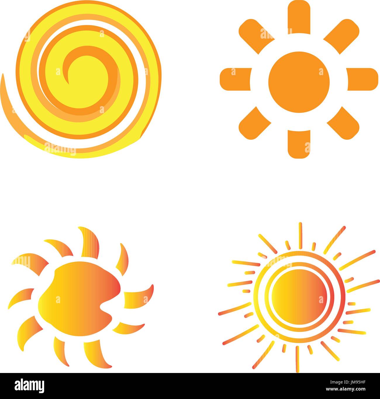 Set of sun icons Stock Vector Image & Art - Alamy