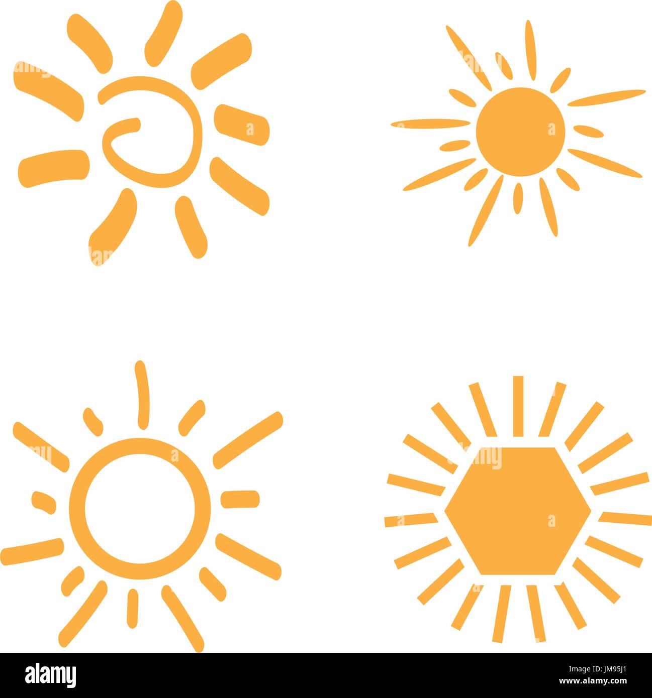 Set of sun icons Stock Vector Image & Art - Alamy