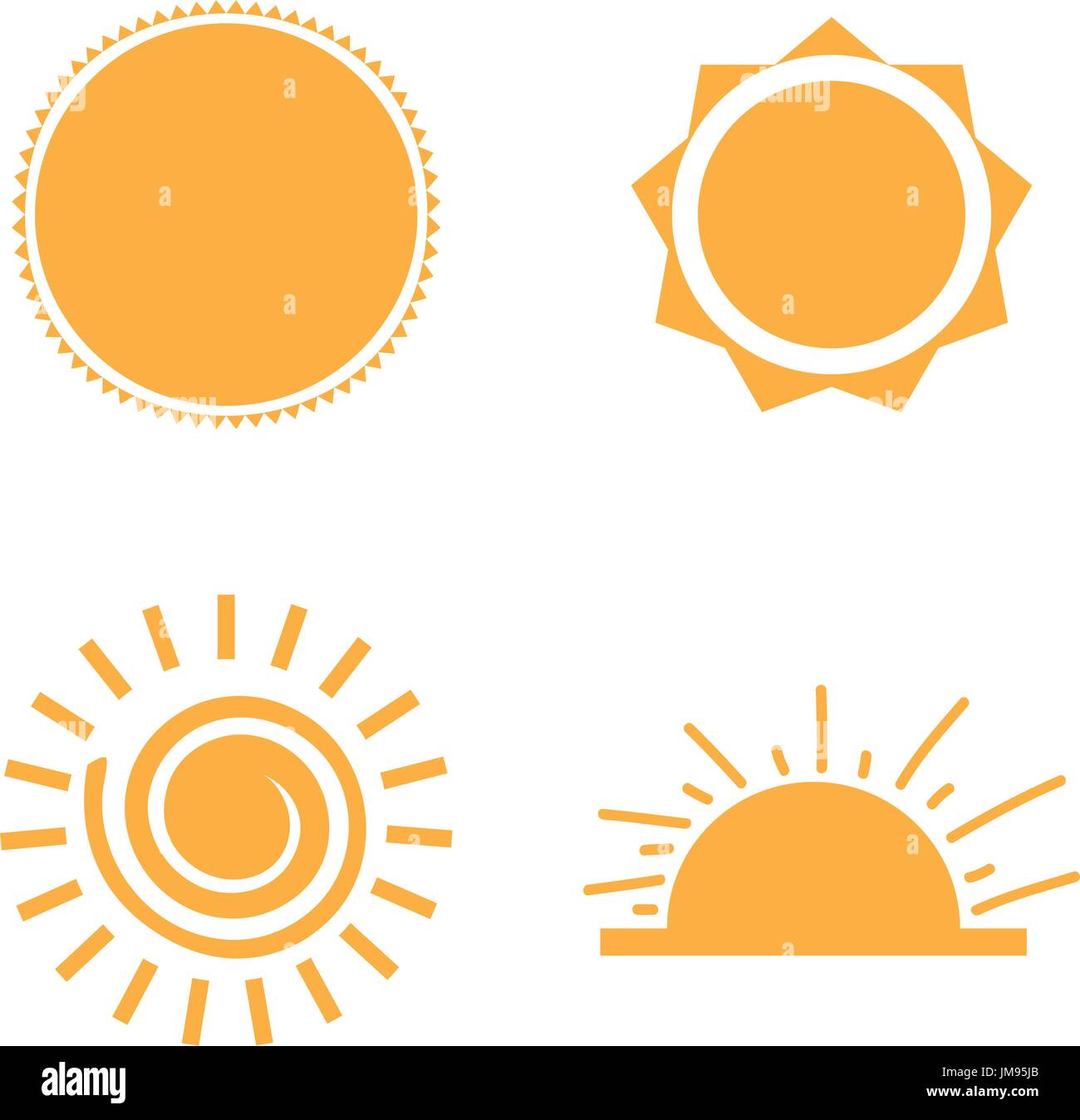 Set of sun icons Stock Vector Image & Art - Alamy