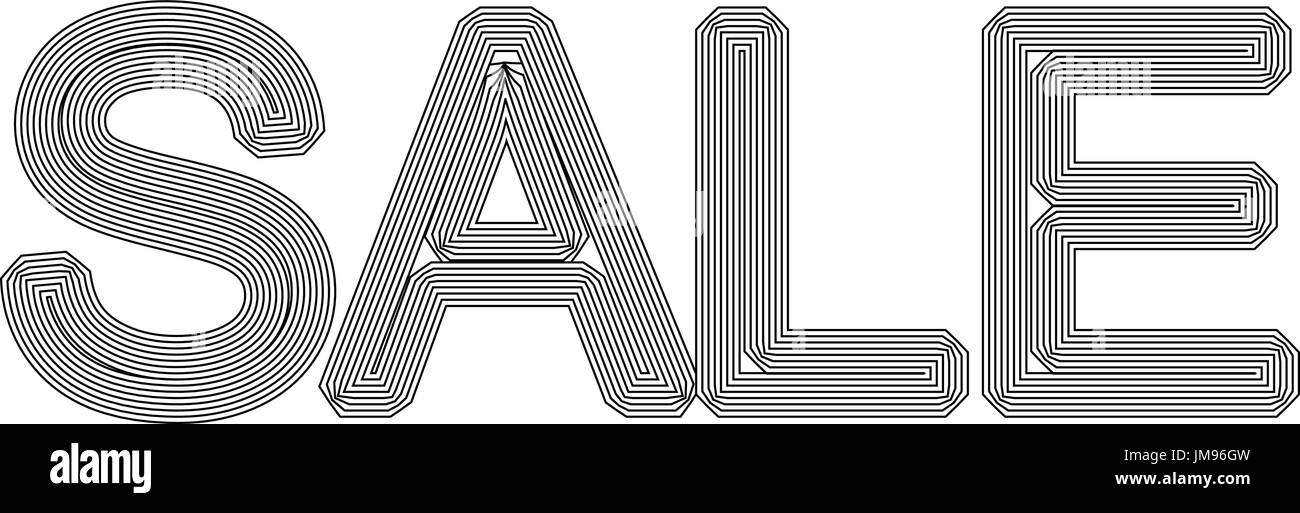 Black and white striped a sale sign Stock Vector Image & Art - Alamy