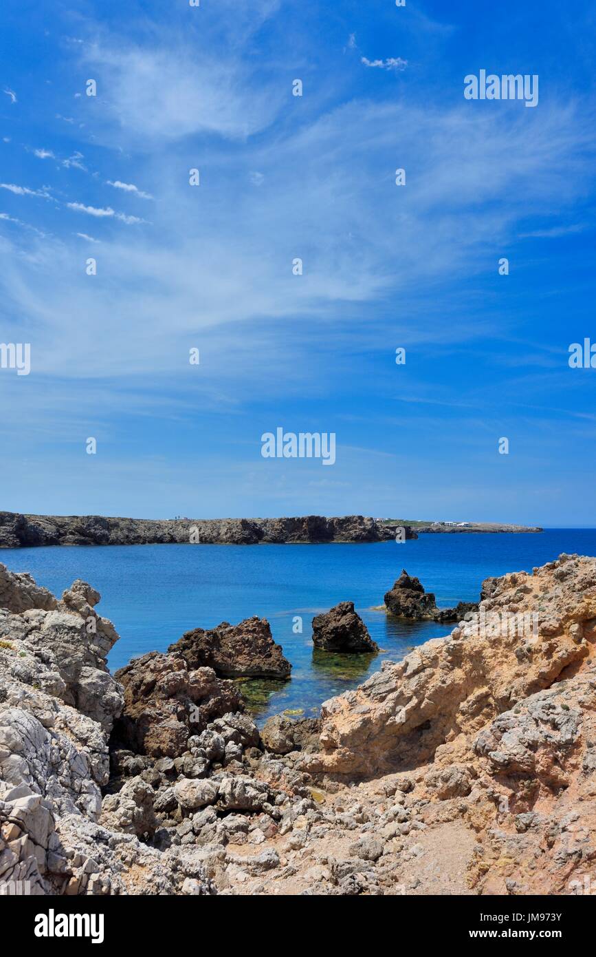 Punta des Nou Covus Na Macaret Menorca Minorca Spain Stock Photo - Alamy