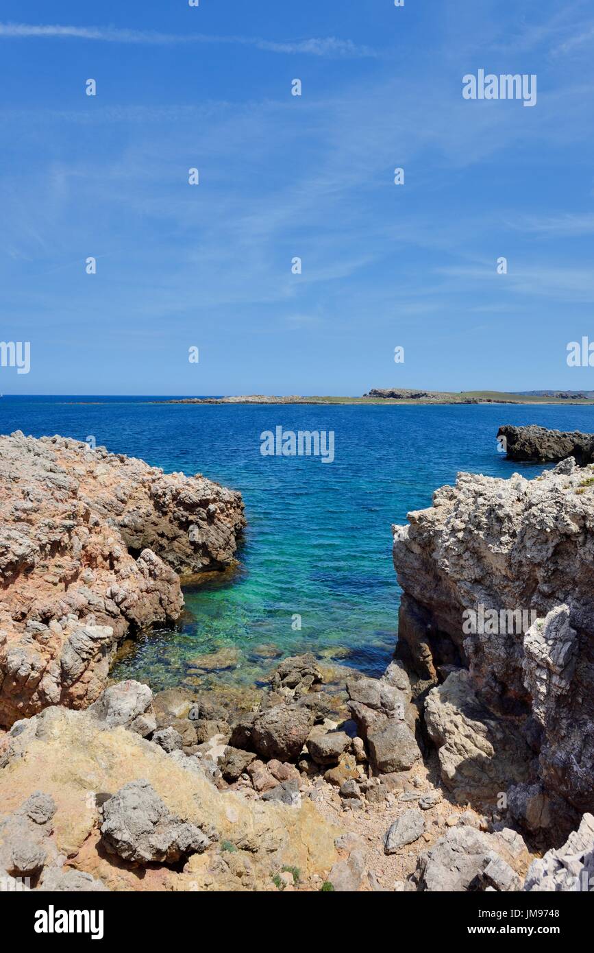 Punta des Nou Covus Na Macaret Menorca Minorca Spain Stock Photo - Alamy