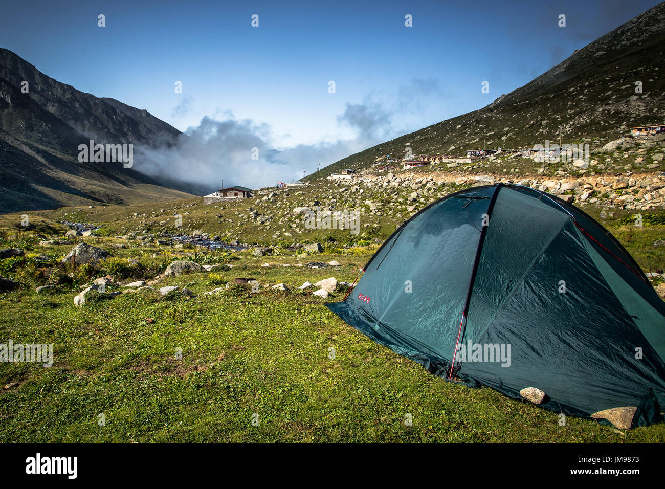 Black tent on the top of the Kackar Mountains or simply Kackars, in ...