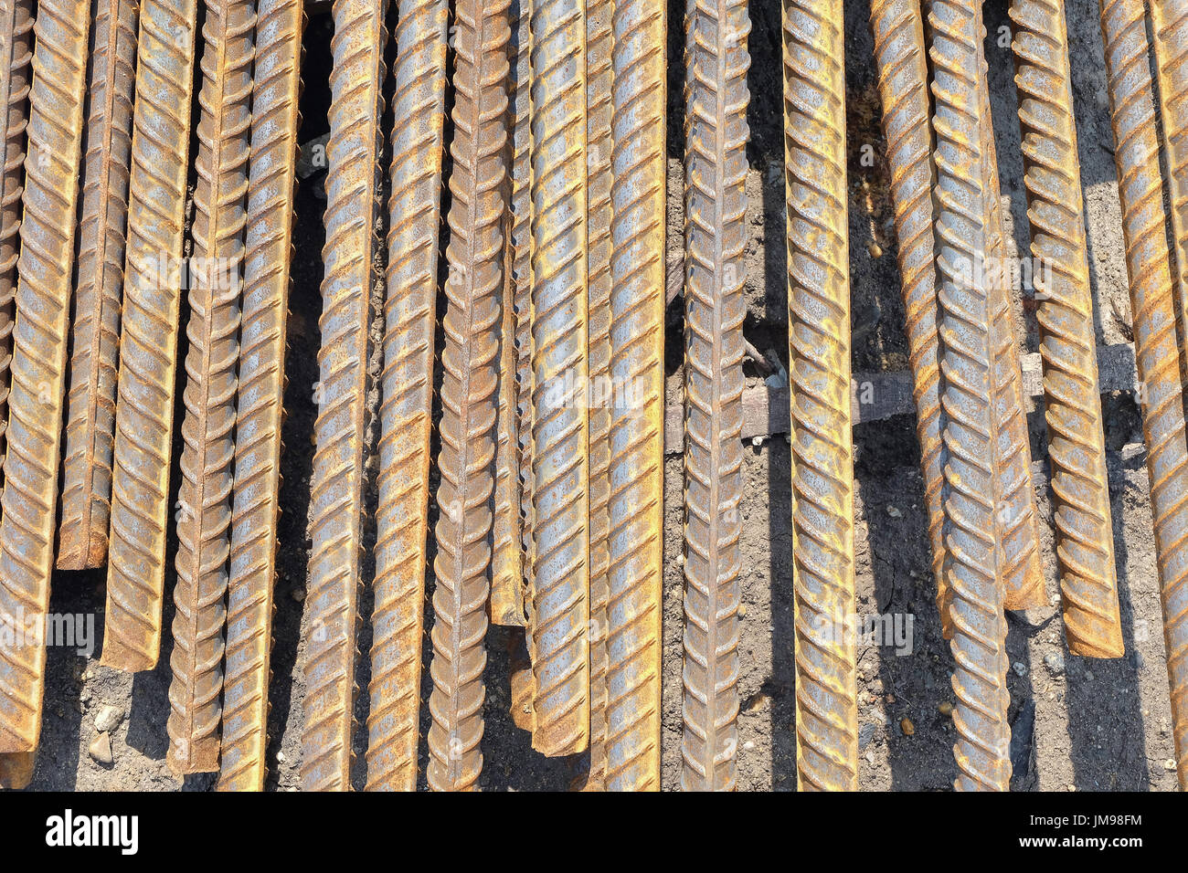 Rusty rebar steel used in construction background texture Stock Photo ...