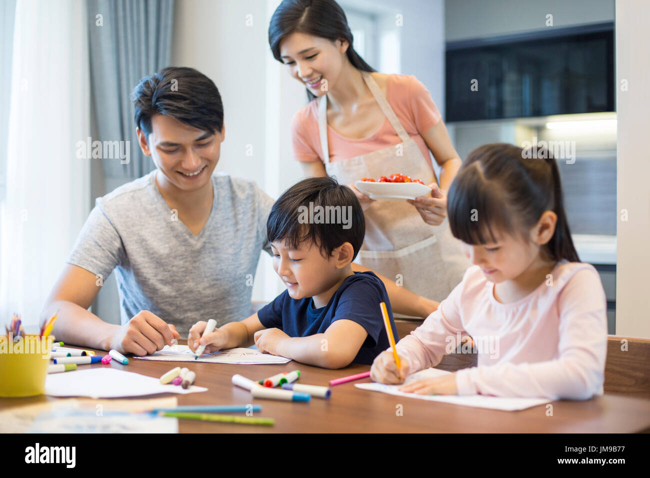 Family homework food hi-res stock photography and images - Alamy