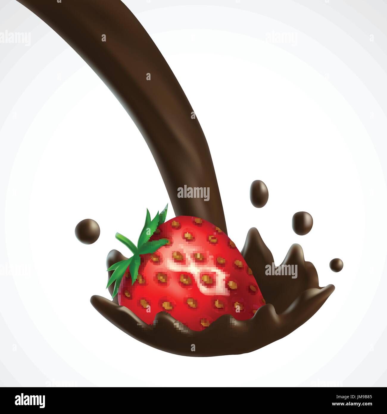 Strawberry and chocolate splash Stock Vector Image & Art - Alamy