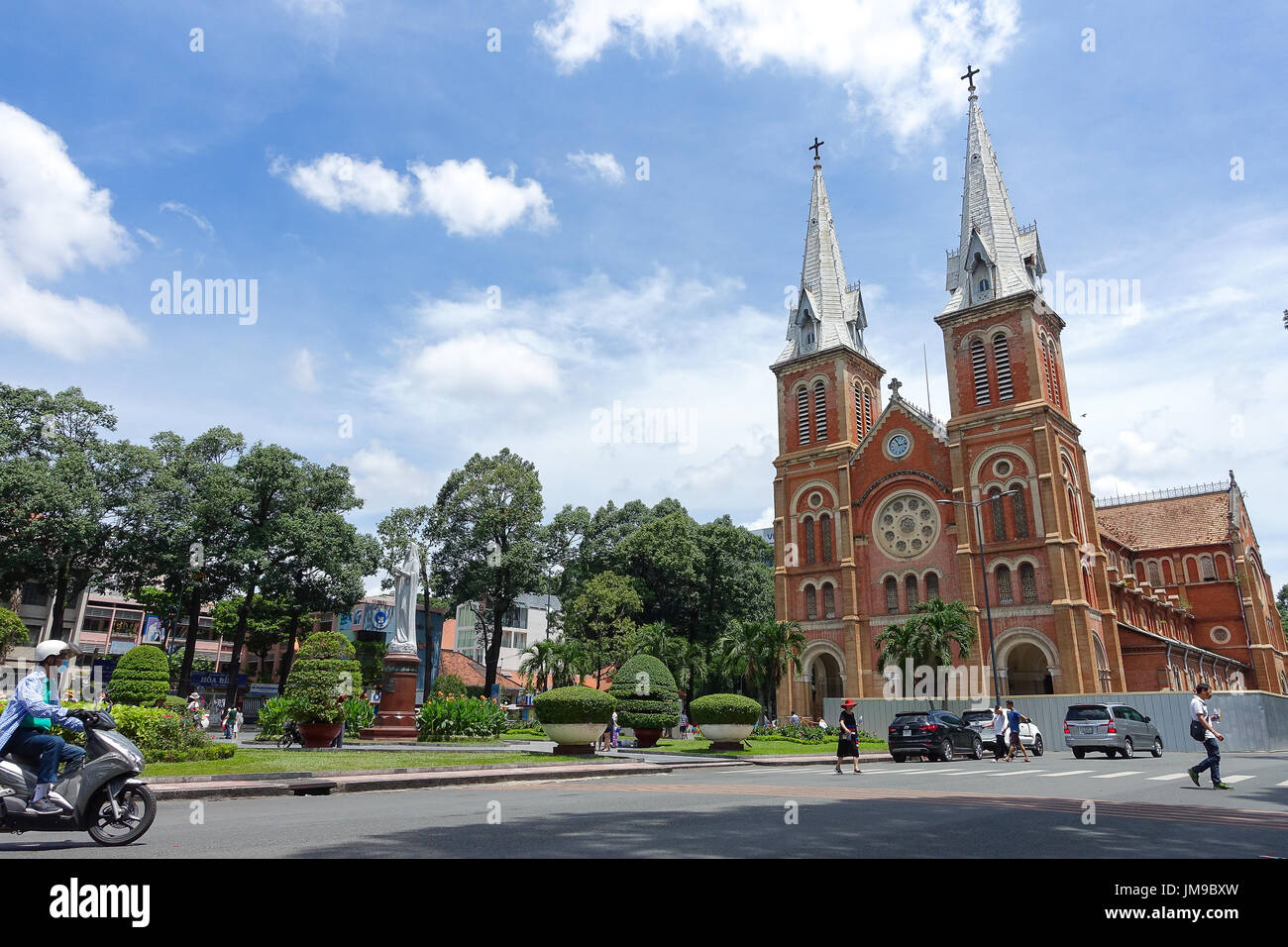 Notre Dame Cathedral (Vietnamese: Nha Tho Duc Ba) in a beautiful ...