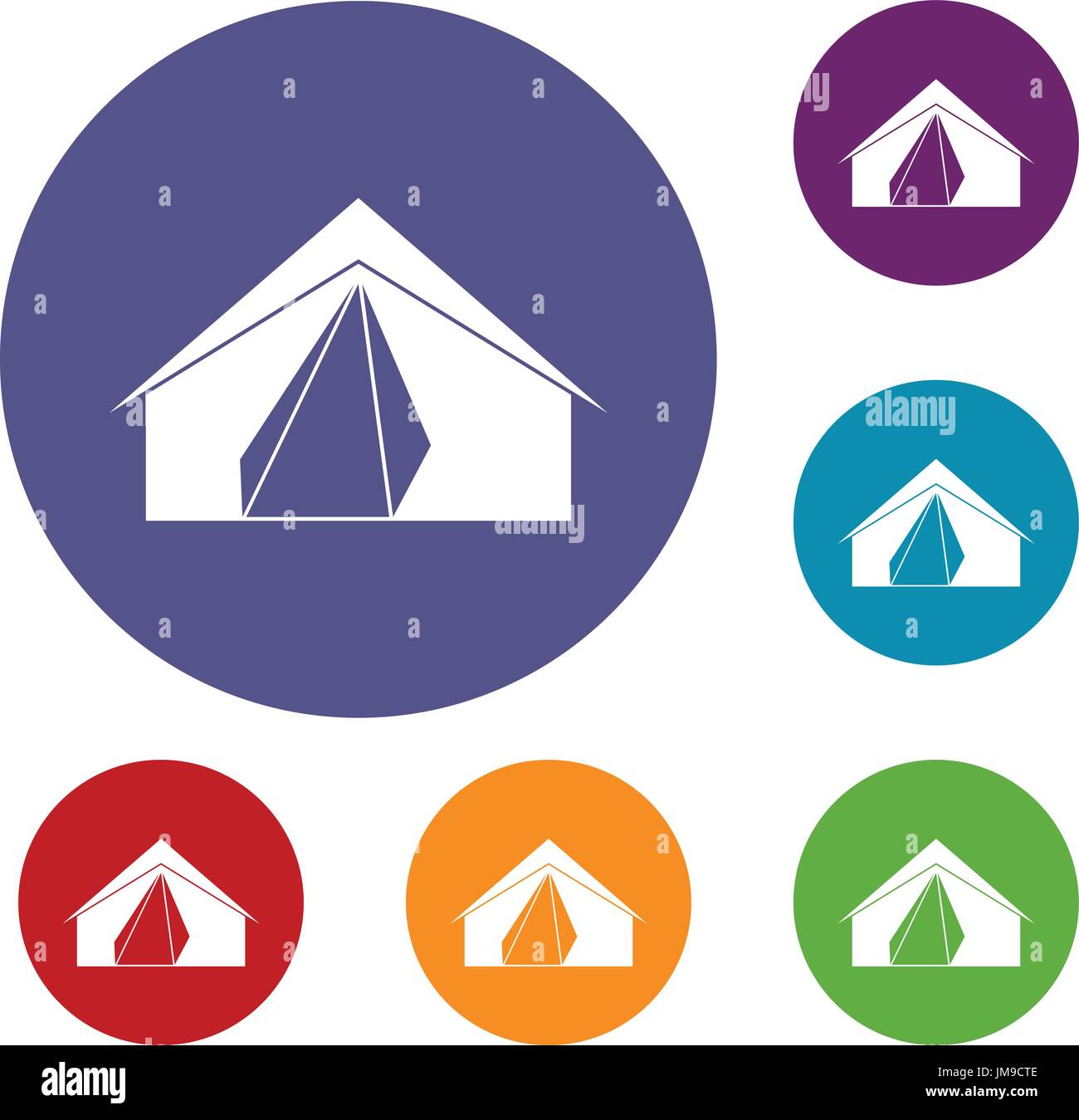 Open tent icons set Stock Vector Image & Art - Alamy