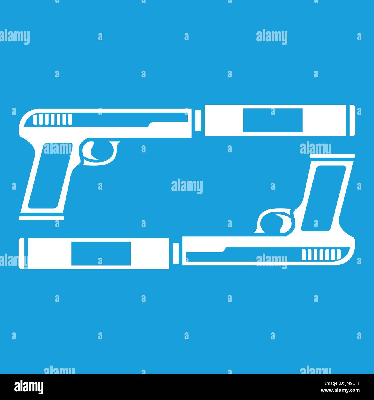 Gun icon white Stock Vector Image & Art - Alamy