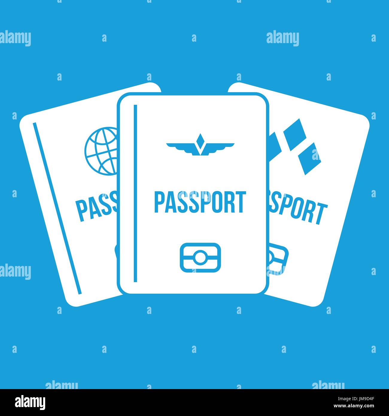 Passports icon white Stock Vector Image & Art - Alamy