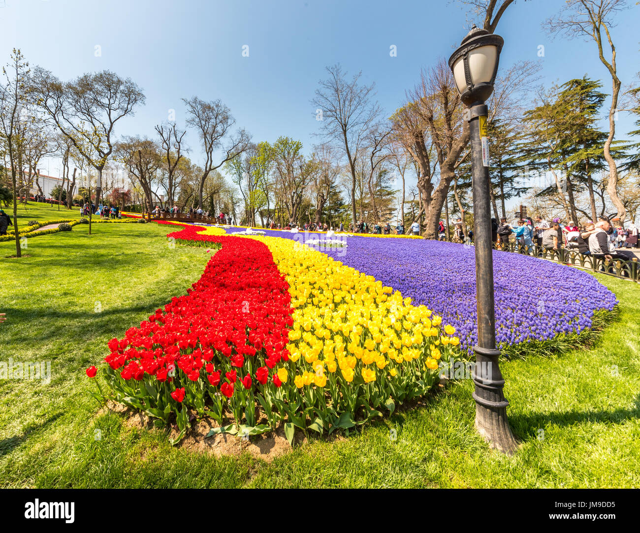 Traditional Tulip Festival in Emirgan Park, a historical urban park ...