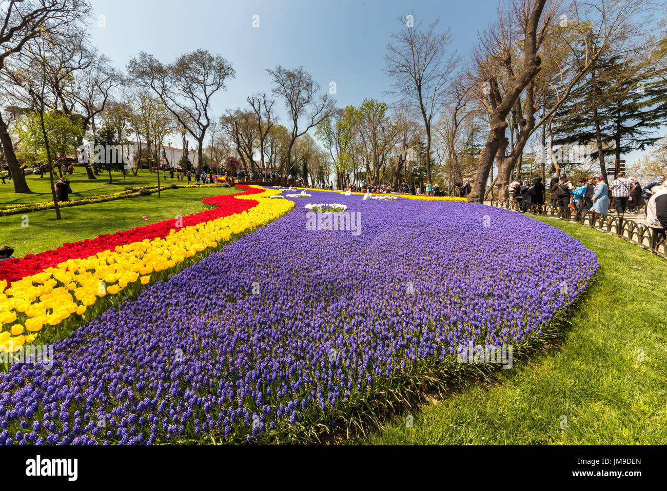 Traditional Tulip Festival in Emirgan Park, a historical urban park ...