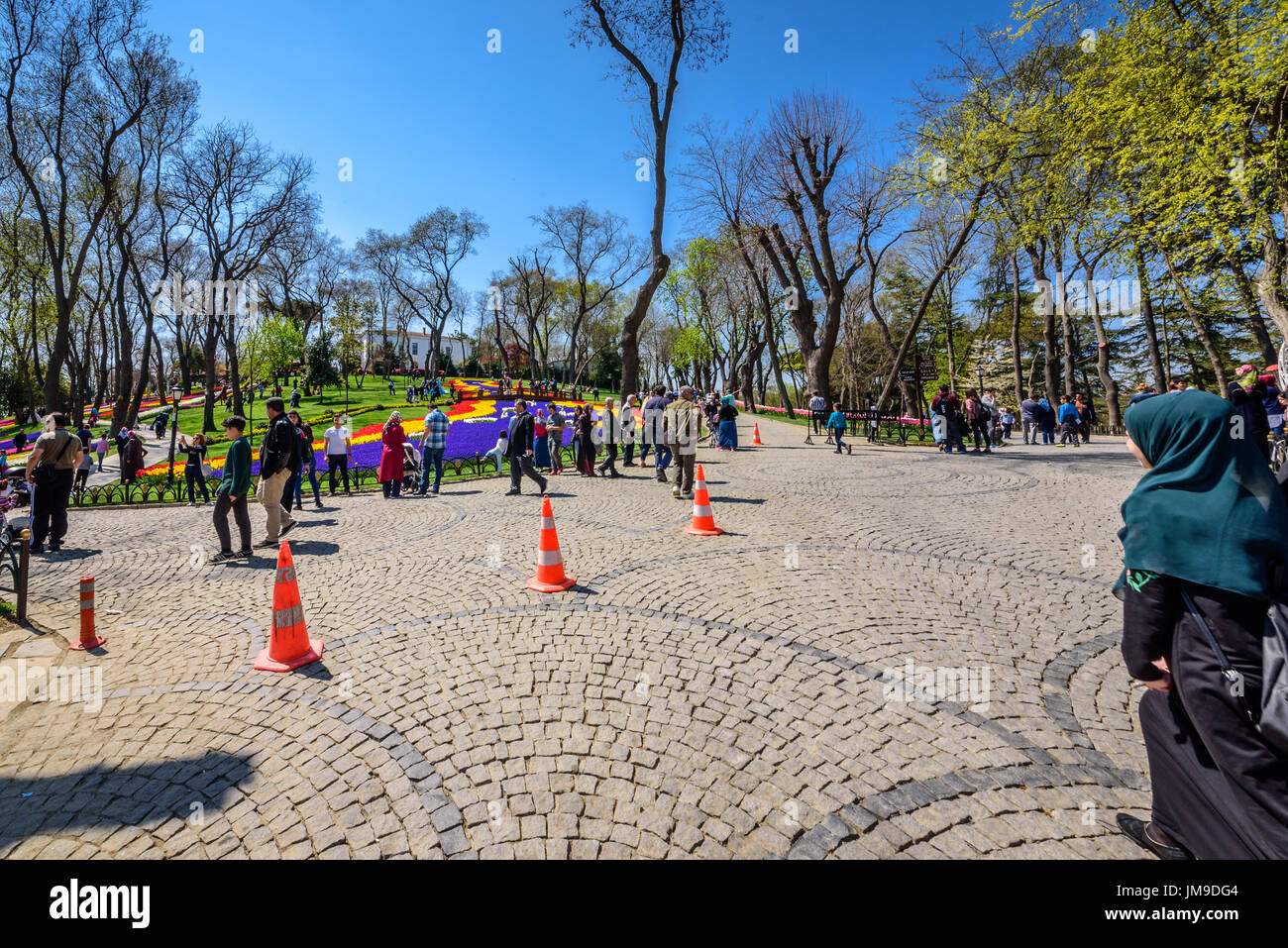 Traditional Tulip Festival in Emirgan Park, a historical urban park ...