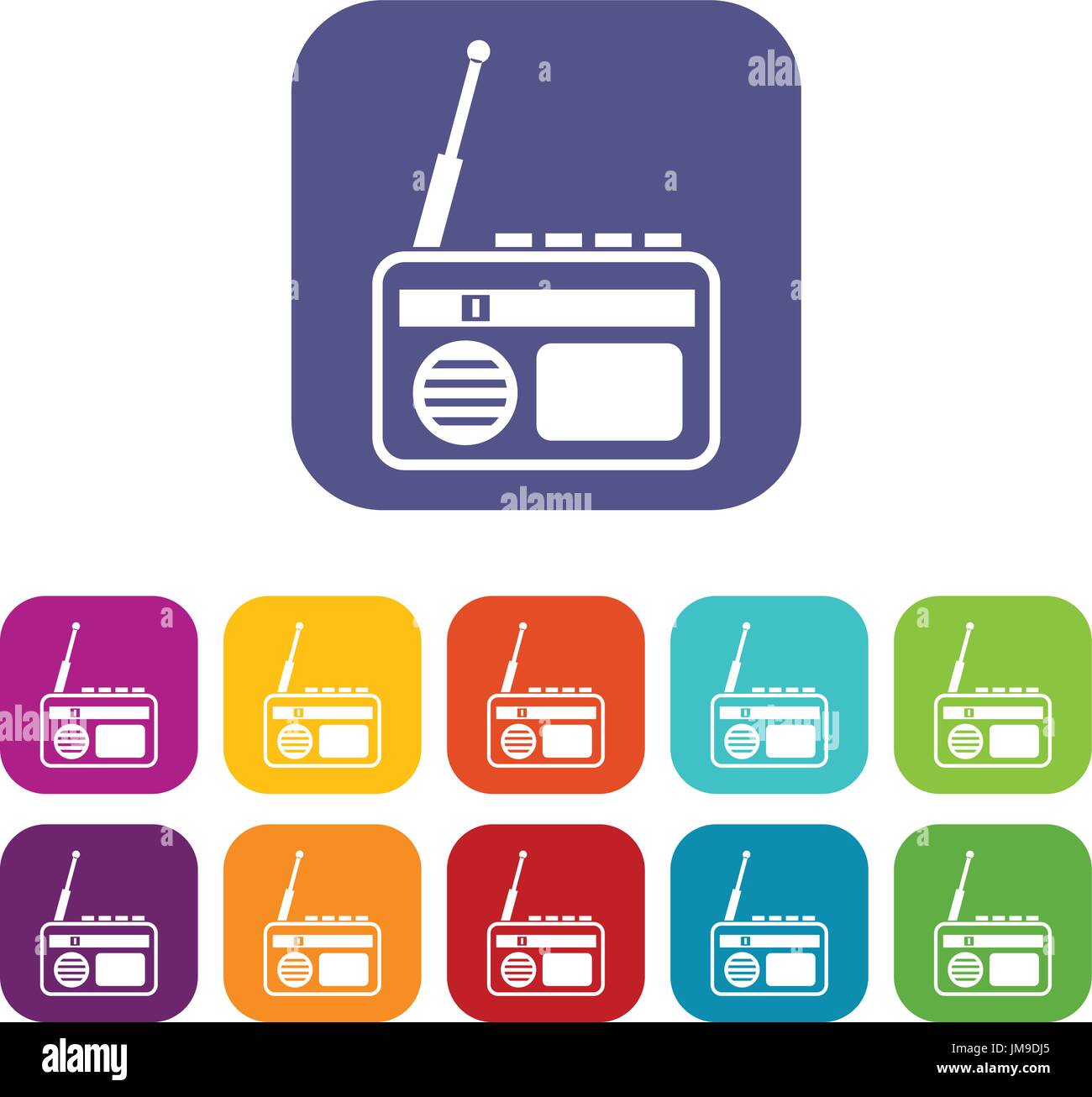 Radio icons set Stock Vector Image & Art - Alamy