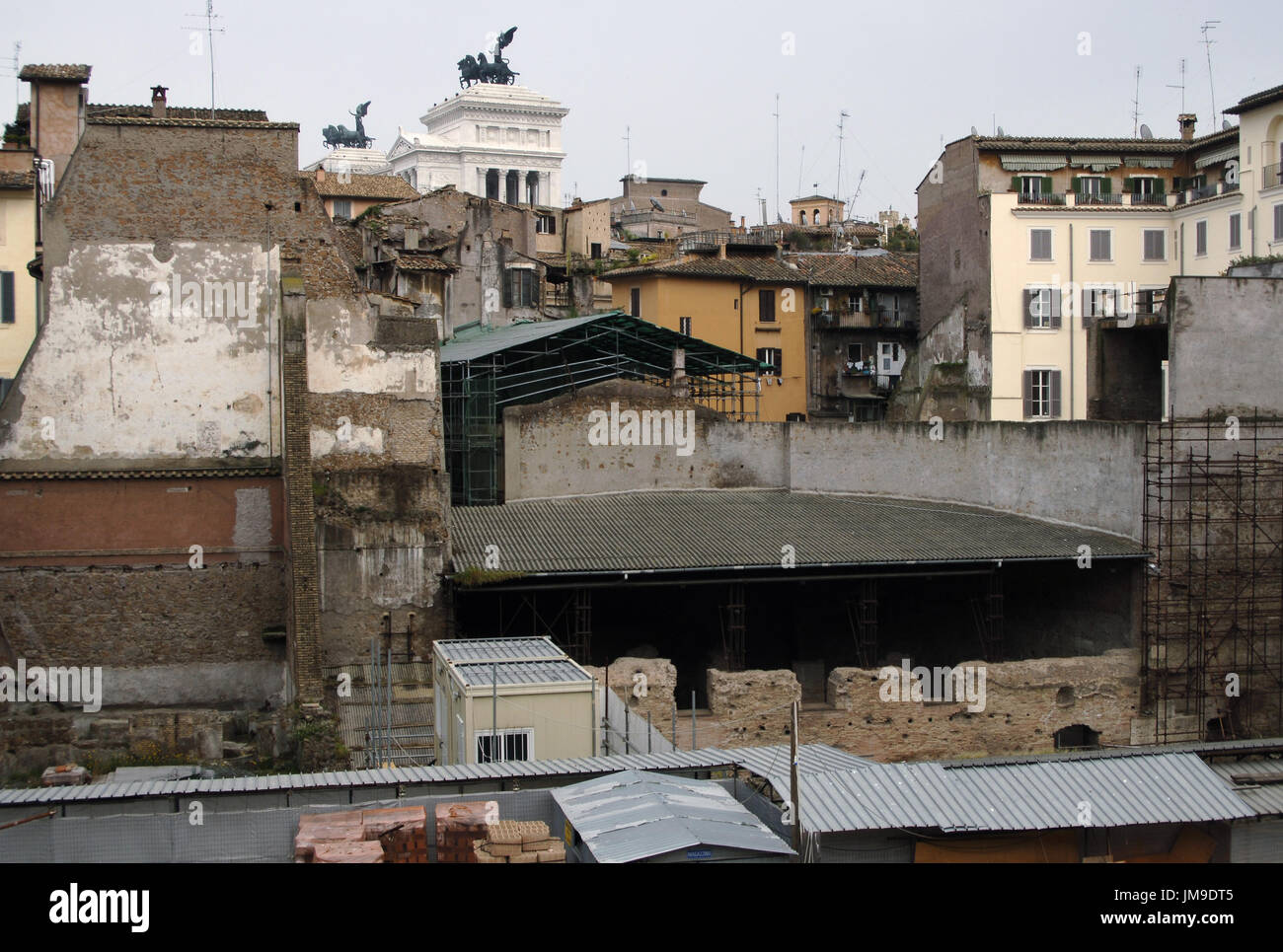 Italy. Rome. Crypta Balbi Museum. Archaeological excavations, exterior ...