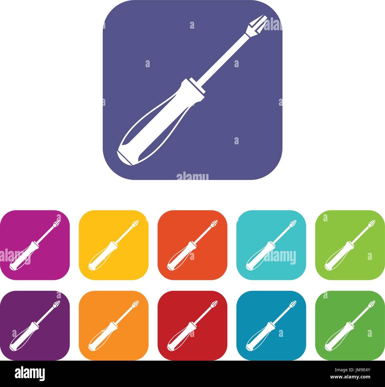 Screwdriver icons set Stock Vector Image & Art - Alamy