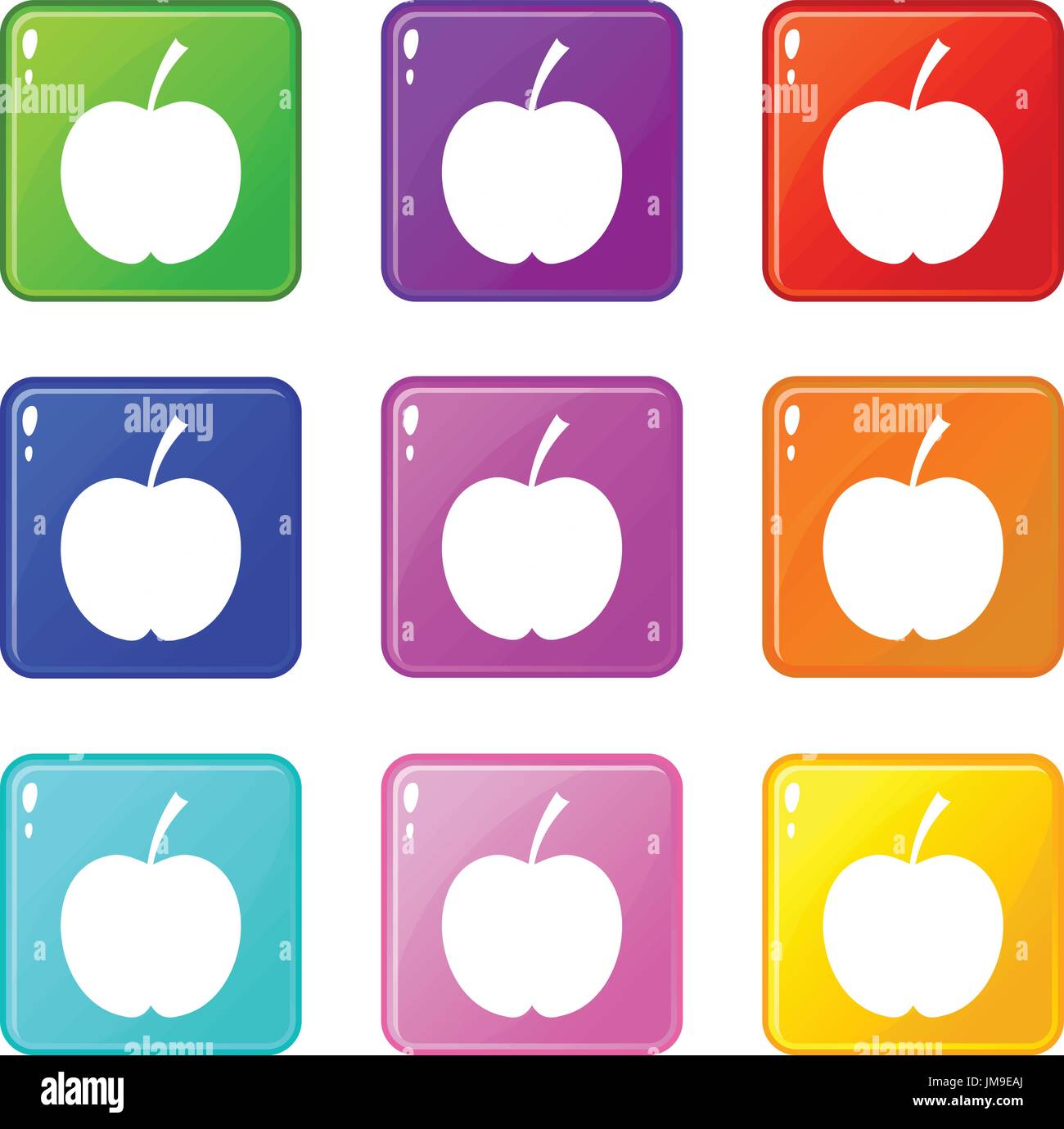 Checkered apple set 9 Stock Vector Image & Art - Alamy
