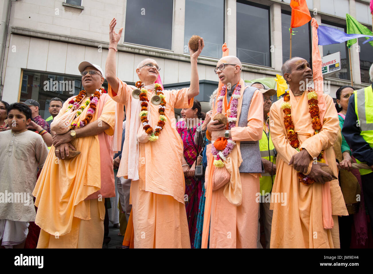 Hare Krishna festival of the Chariot, Leicester City, UK Stock Photo - Alamy