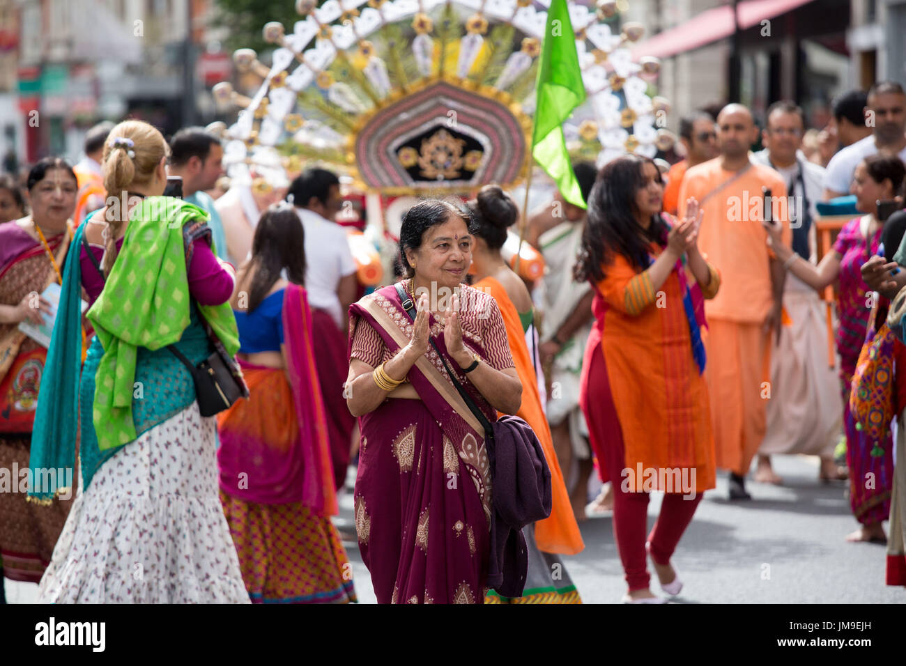 Hare Krishna festival of the Chariot, Leicester City, UK Stock Photo - Alamy
