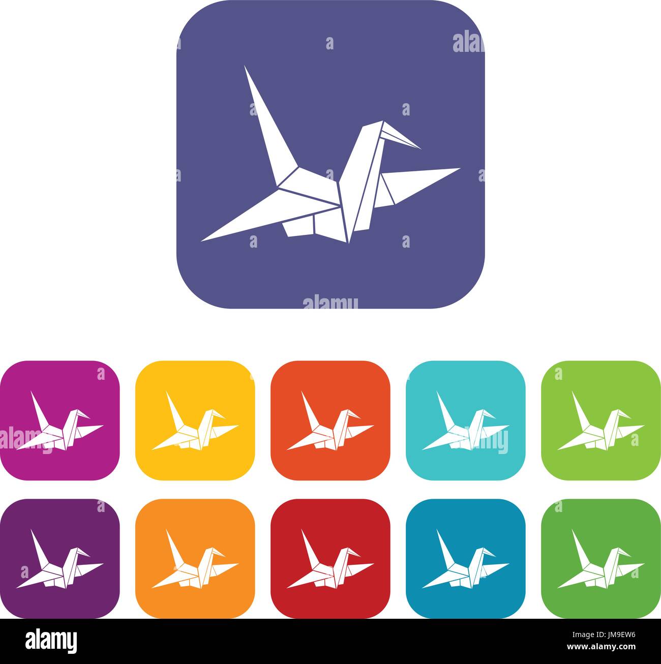Bird origami icons set Stock Vector Image & Art - Alamy