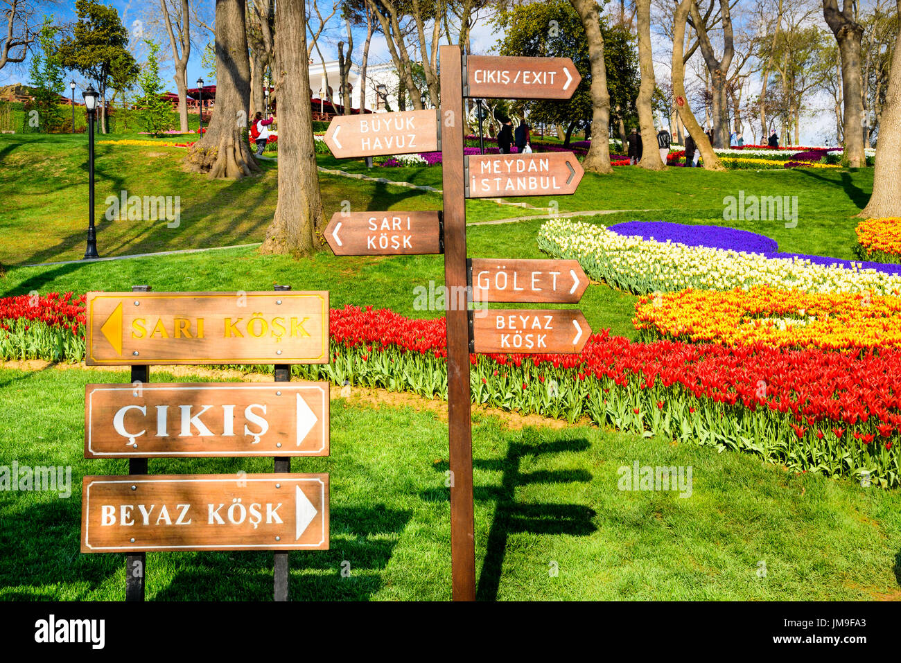 Traditional Tulip Festival in Emirgan Park, a historical urban park ...