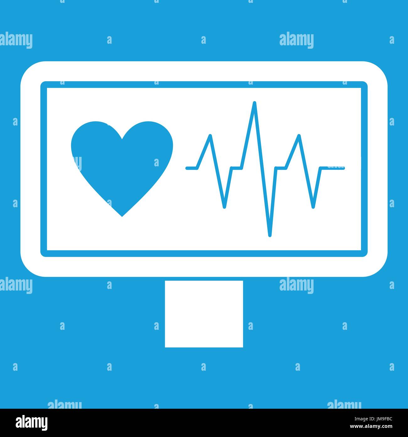Heartbeat icon white Stock Vector Image & Art - Alamy