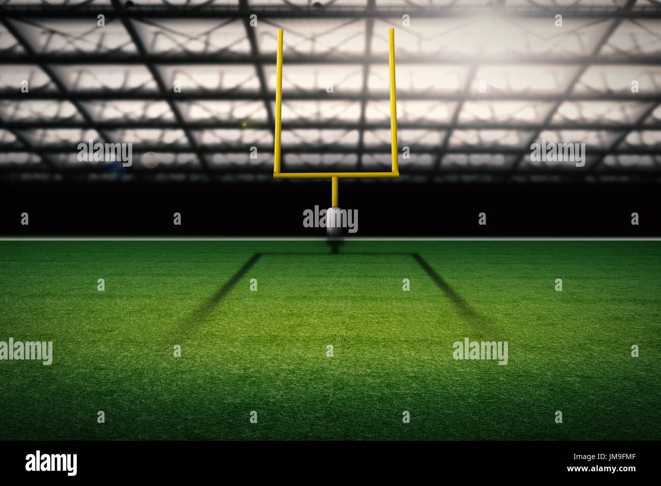 3d rendering american football field goal post Stock Photo - Alamy