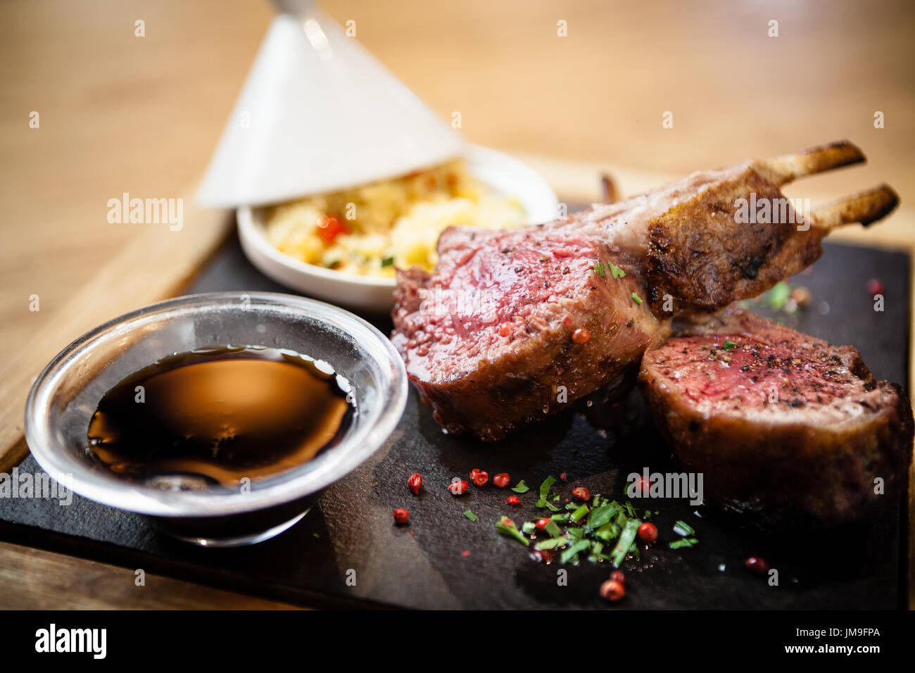 Rack of New Zealand lamb Stock Photo - Alamy