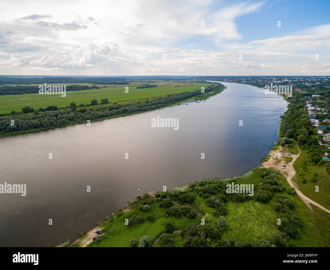 Small russian town aerial hi-res stock photography and images - Alamy