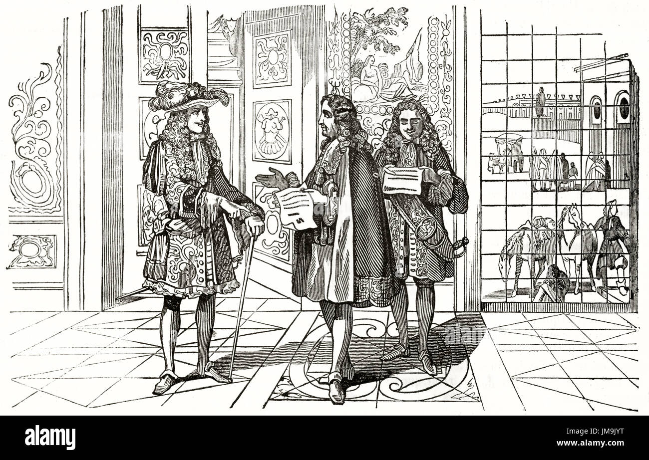 Old illustration depicting Jean Baptiste Colbert (French politician ...