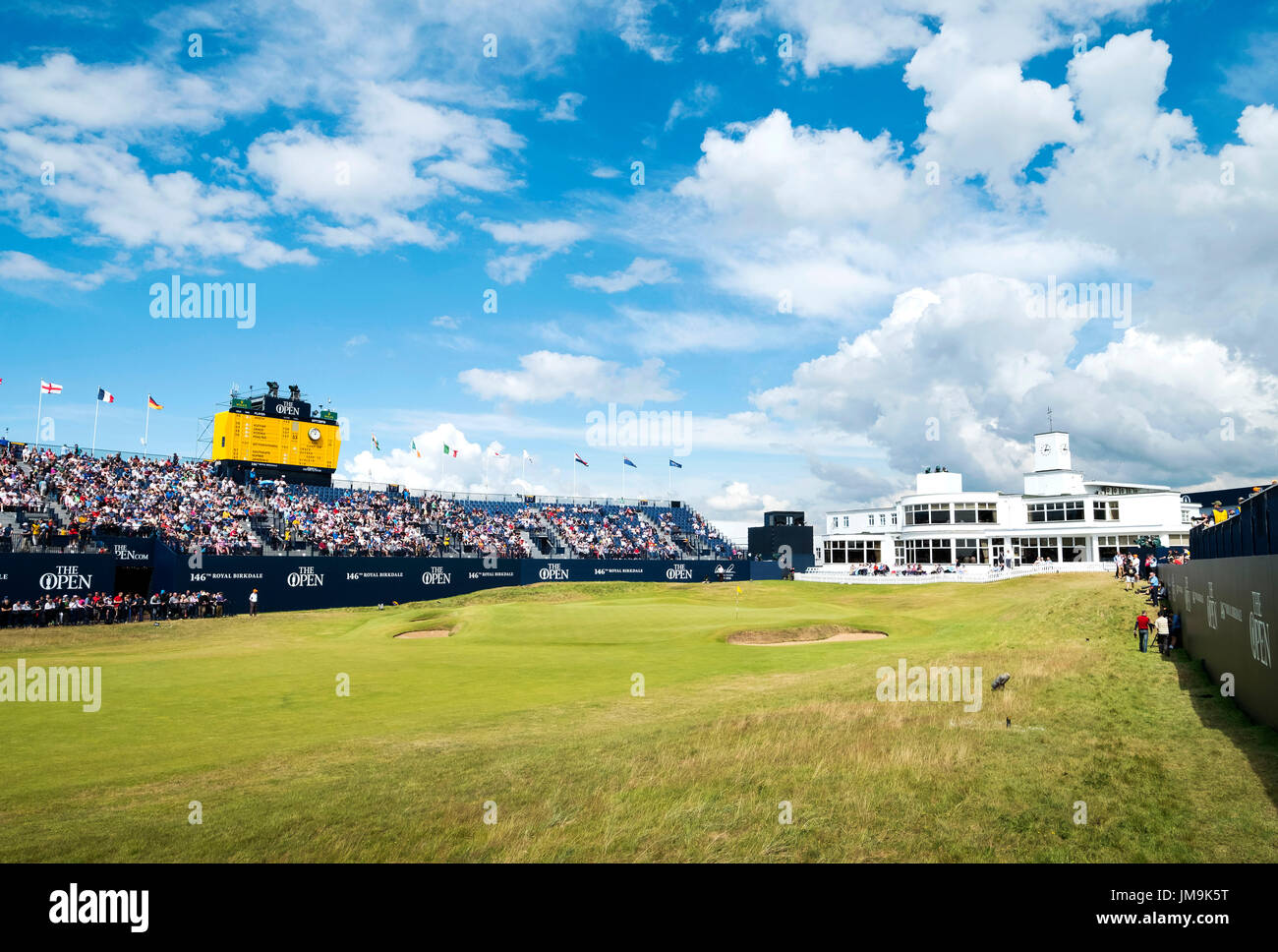 The 18th hole at Royal Birkdale golf course during the 2017 146th Open ...